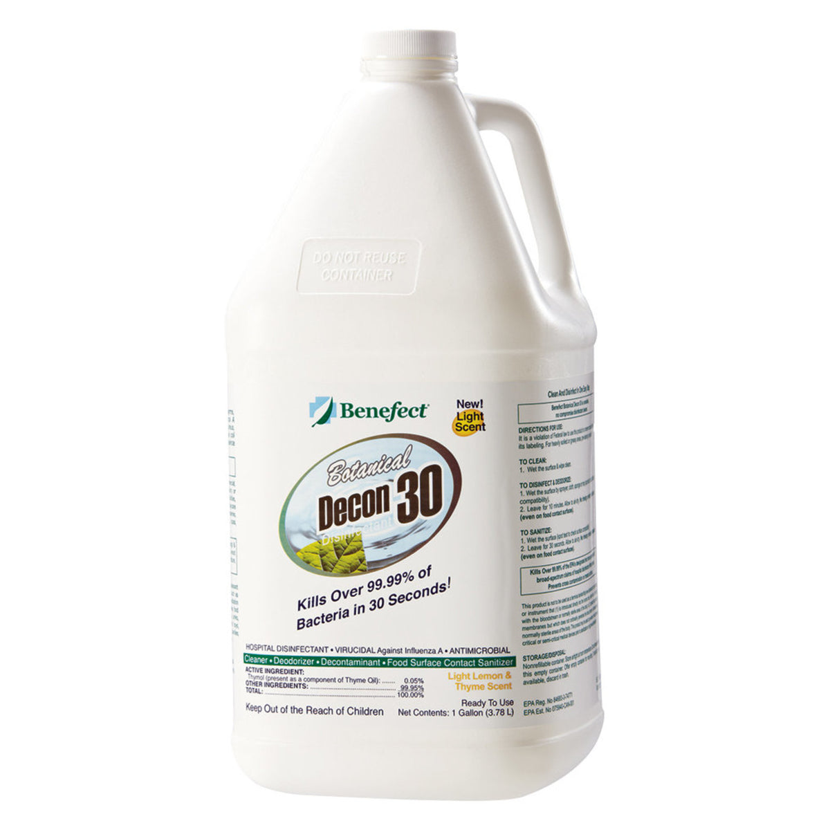 Benefect Botanical Decon 30 (1 Gallon) - Jug – MedWest Inc.