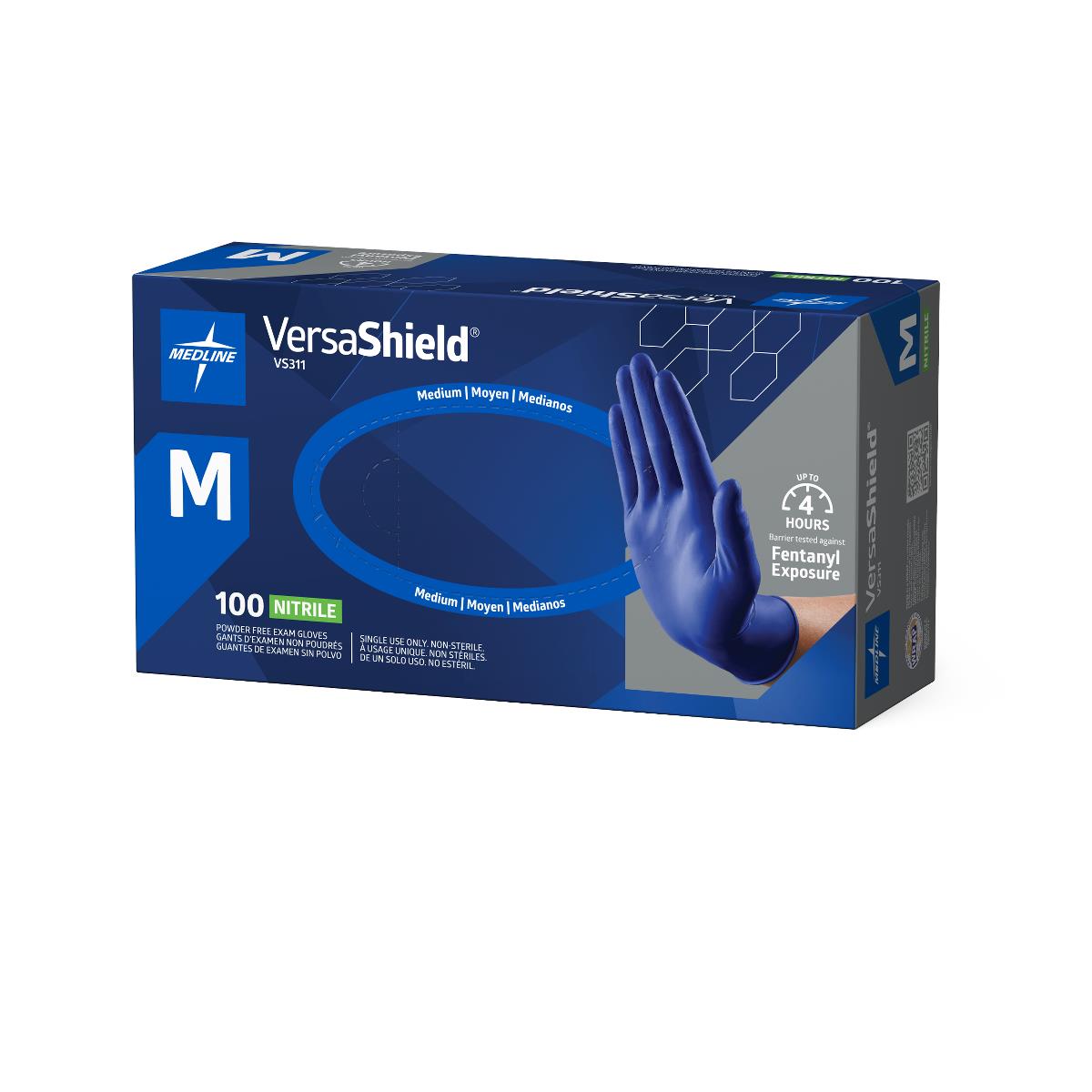 VersaShield® Powder-Free Blue Nitrile Exam Gloves – MedWest Inc.