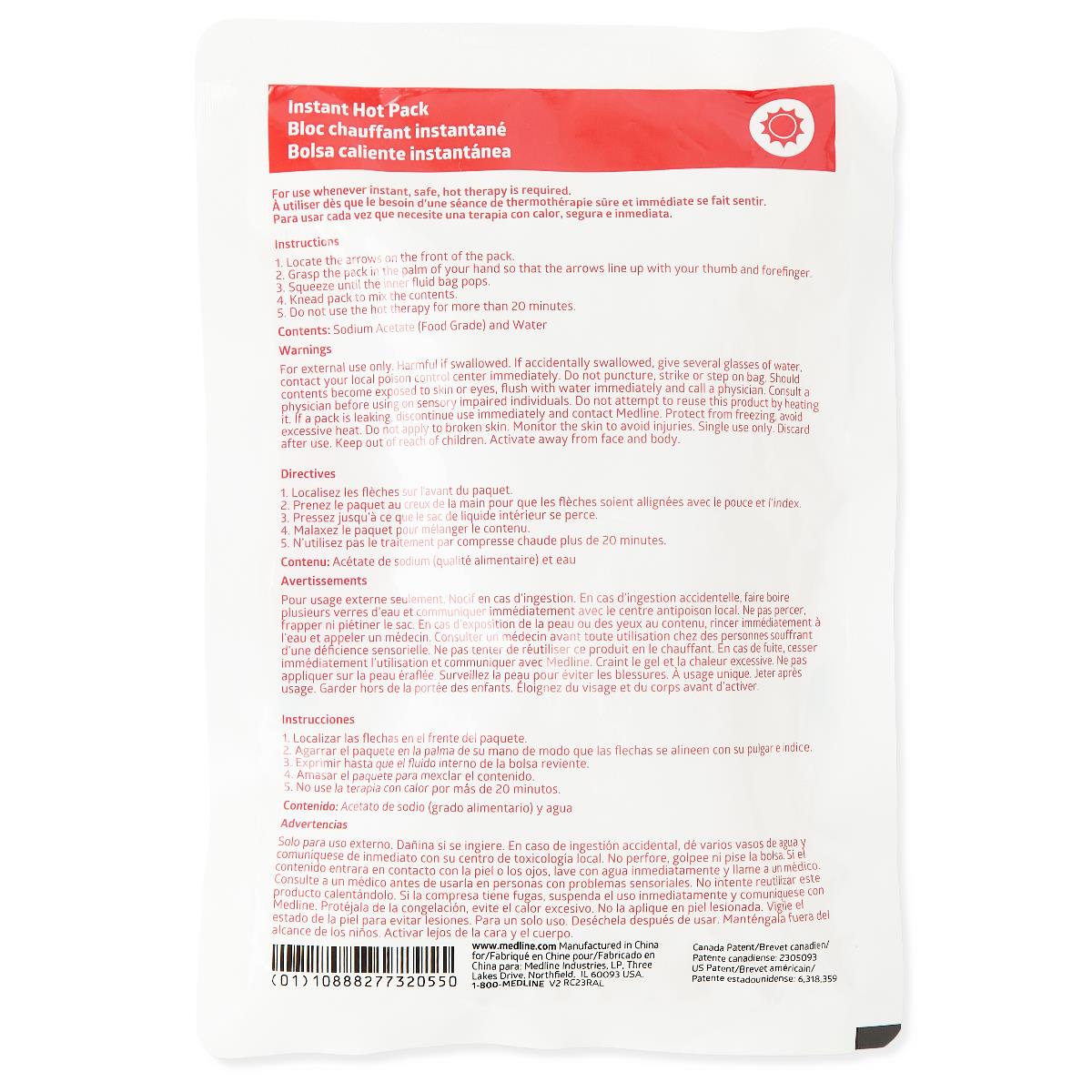 Medline Instant Hot Packs (6" x 9") - 24/cs – MedWest Inc.