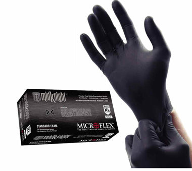 MicroFlex MidKnight Nitrile Powder Free Gloves Black, 100/bx – MedWest Inc.